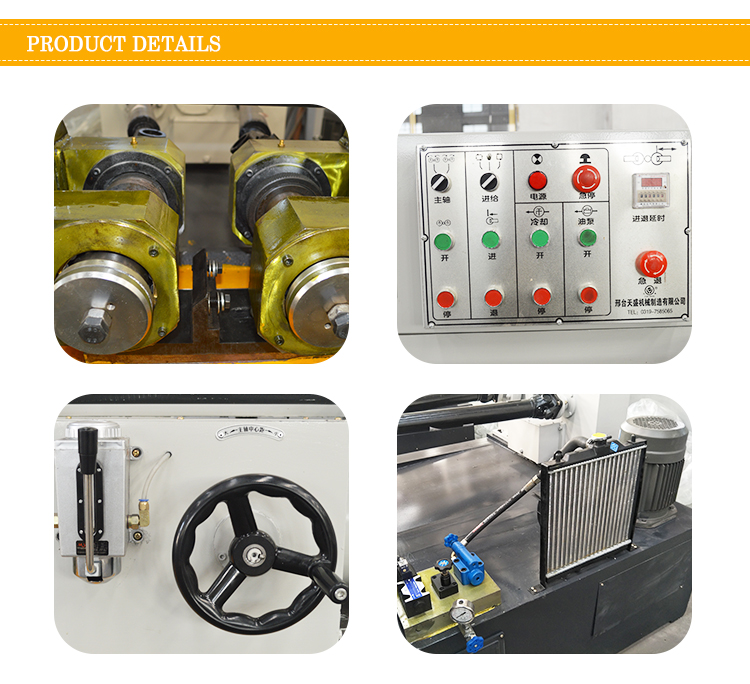 High precision heavy duty two rollers bar thread rolling machine ball ...